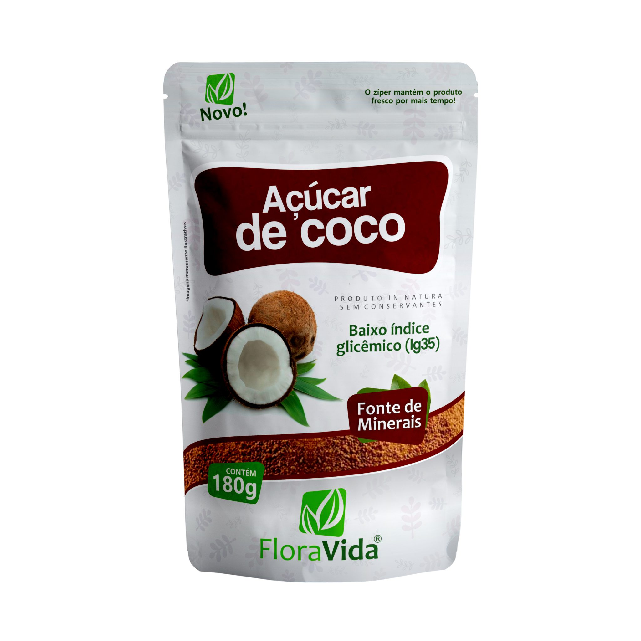 Açúcar de Coco 180g – Floravida Natural