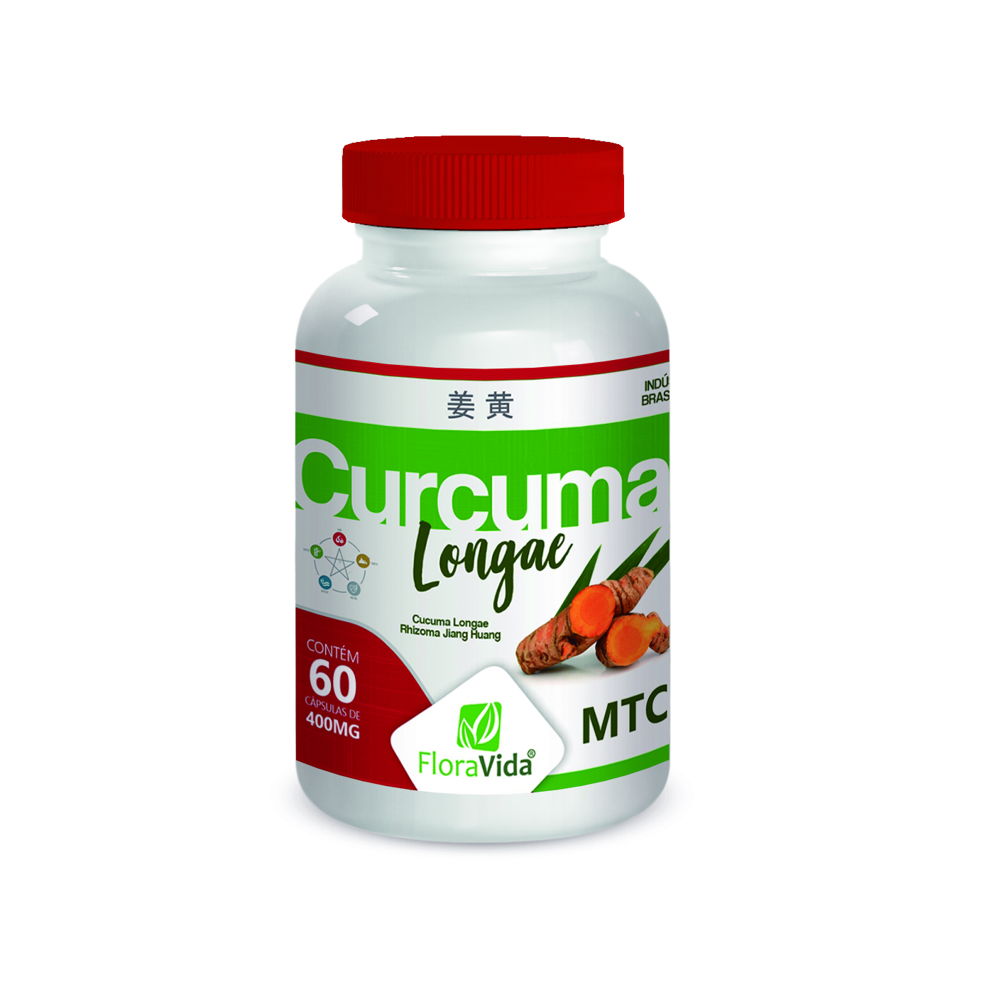 Curcuma Longae 60 Cápsulas 400mg – Floravida Natural