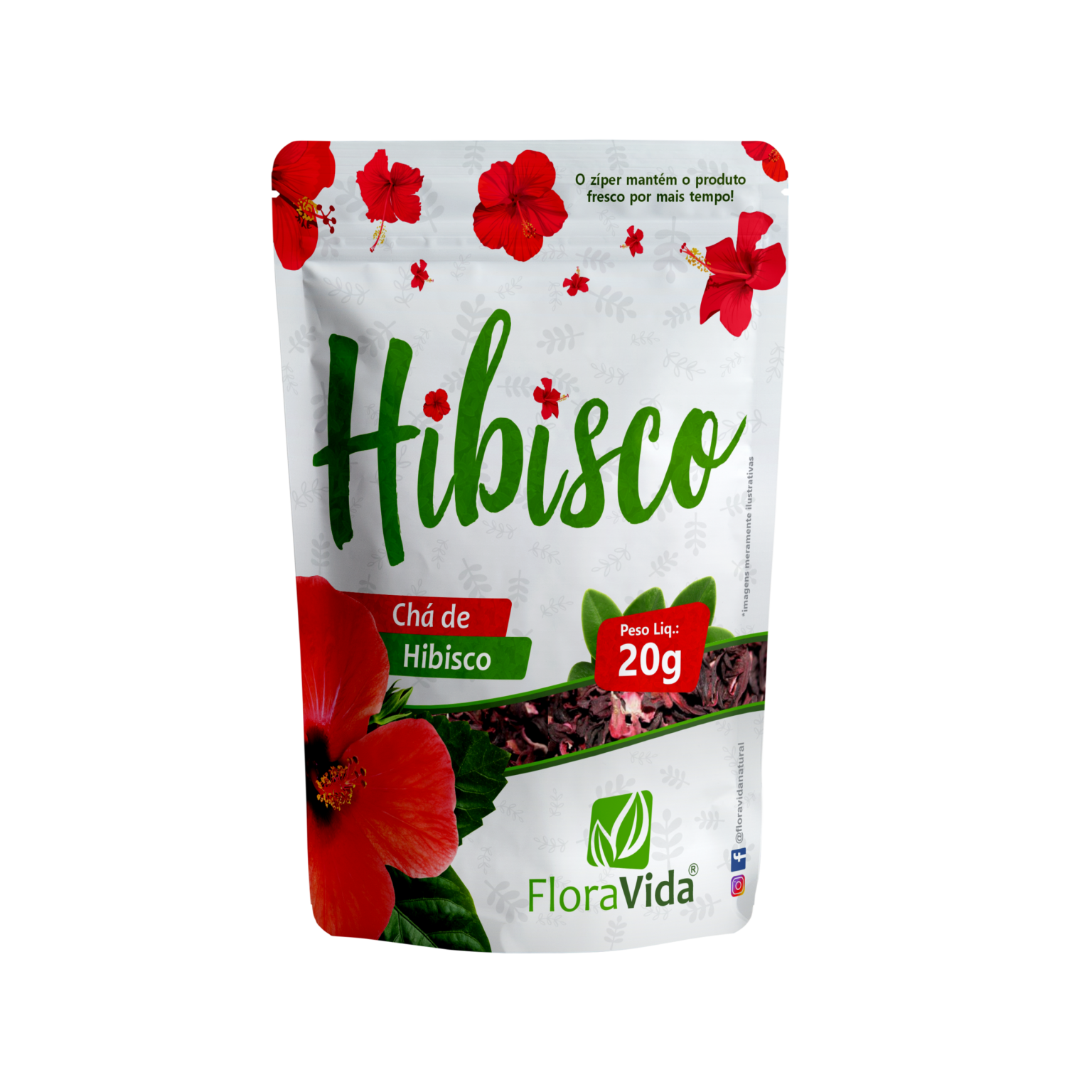 Hibisco 20g Floravida Natural Hibisco 20g Floravida Natural