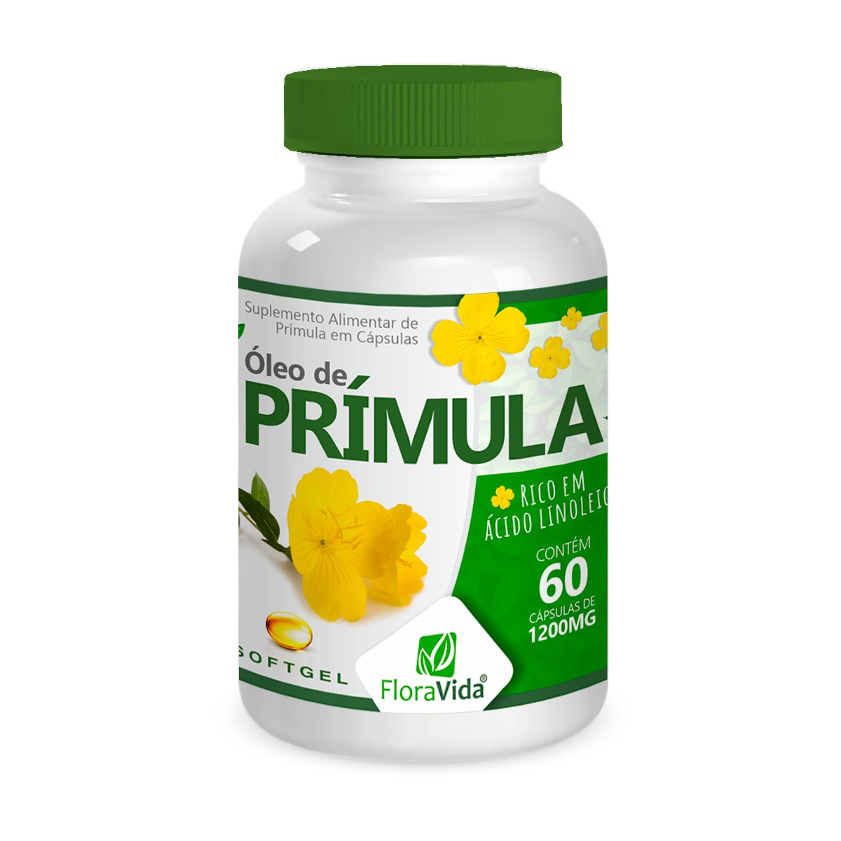 Óleo de Prímula – 60 Cápsulas – Floravida Natural