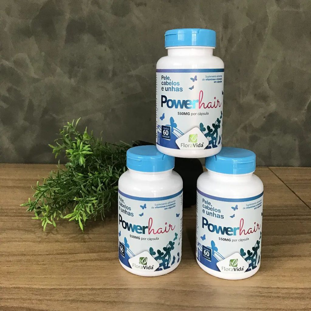 Power Hair 60 Cápsulas – 550mg – Floravida Natural